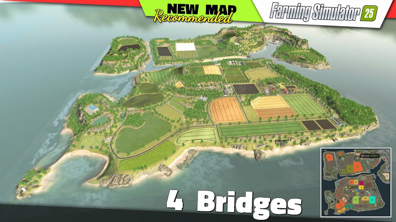 FS25 | NEW MAP "4 Bridges" - Farming Simulator 25 New Map Review QHD ...
