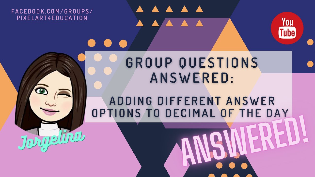 How to add a different answer to the decimal of the day activities ...