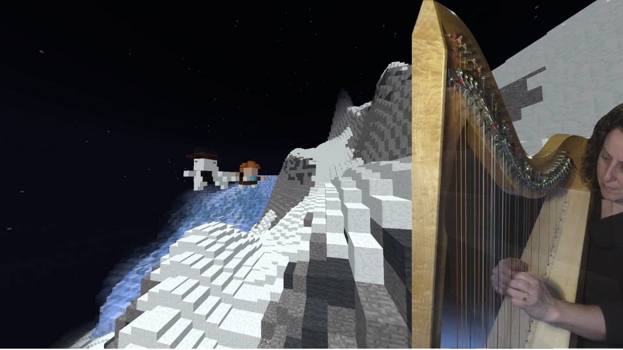 Walking in the Air, Harp/voice and Minecraft cover - YouTube