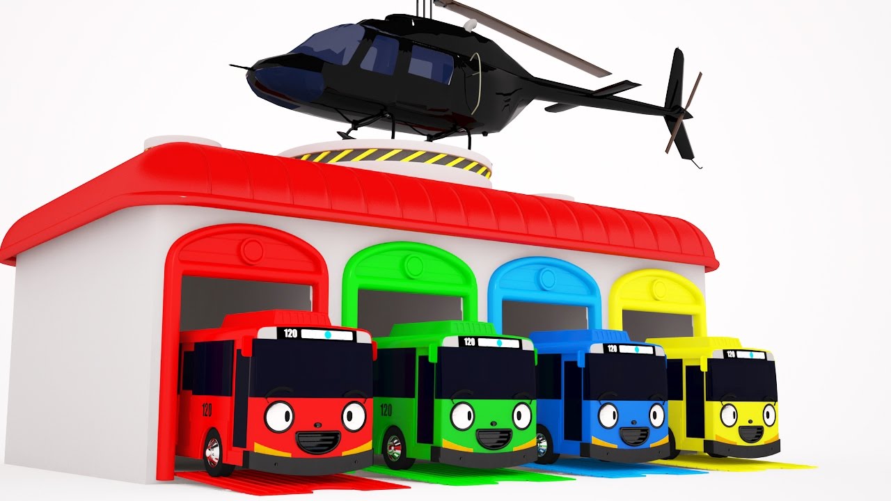 Learning Color with a bus of different color - children's learning ...