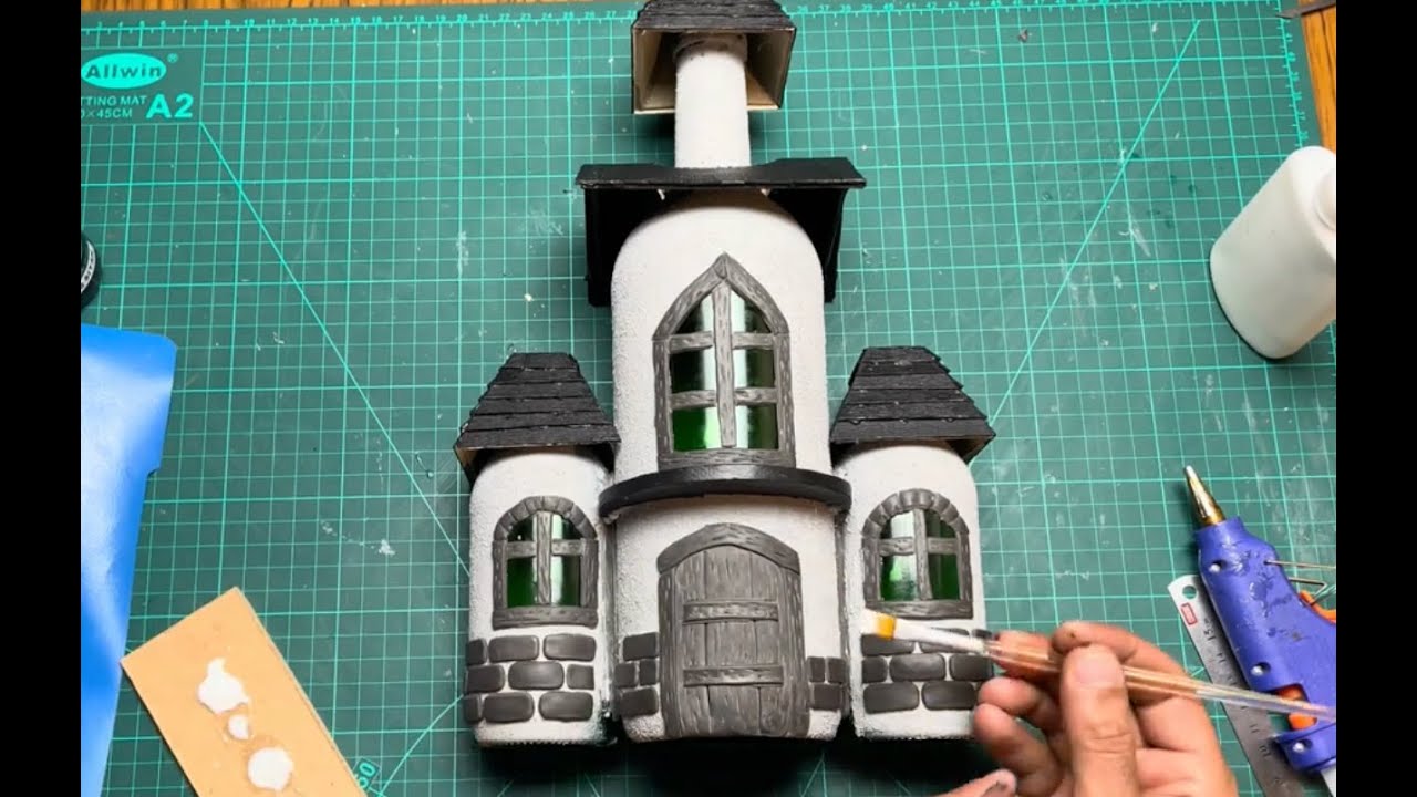 From Bottle to Ceramic Castle: Step-by-Step Tutorial. DIY - YouTube