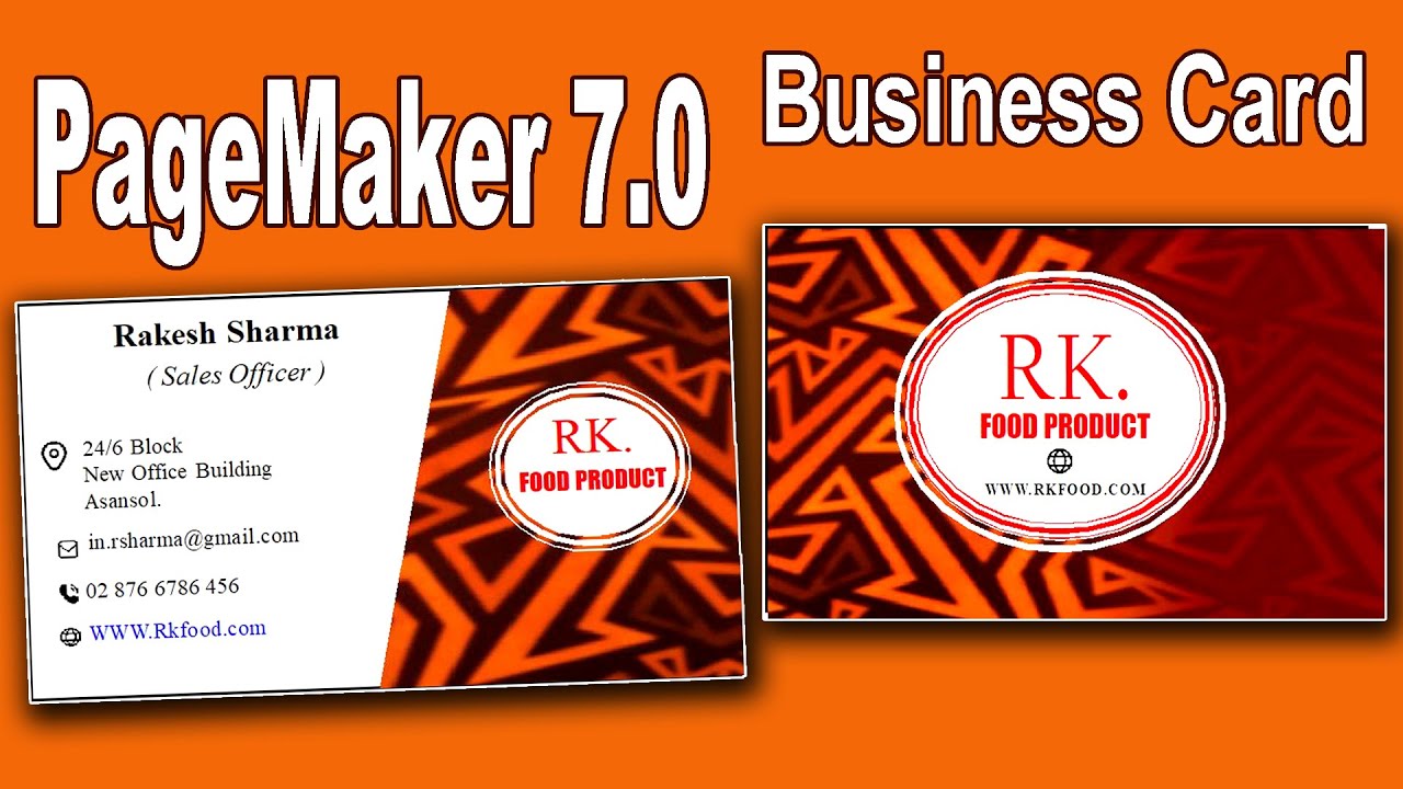 How to design a business card in Pagemaker 7.0 - YouTube