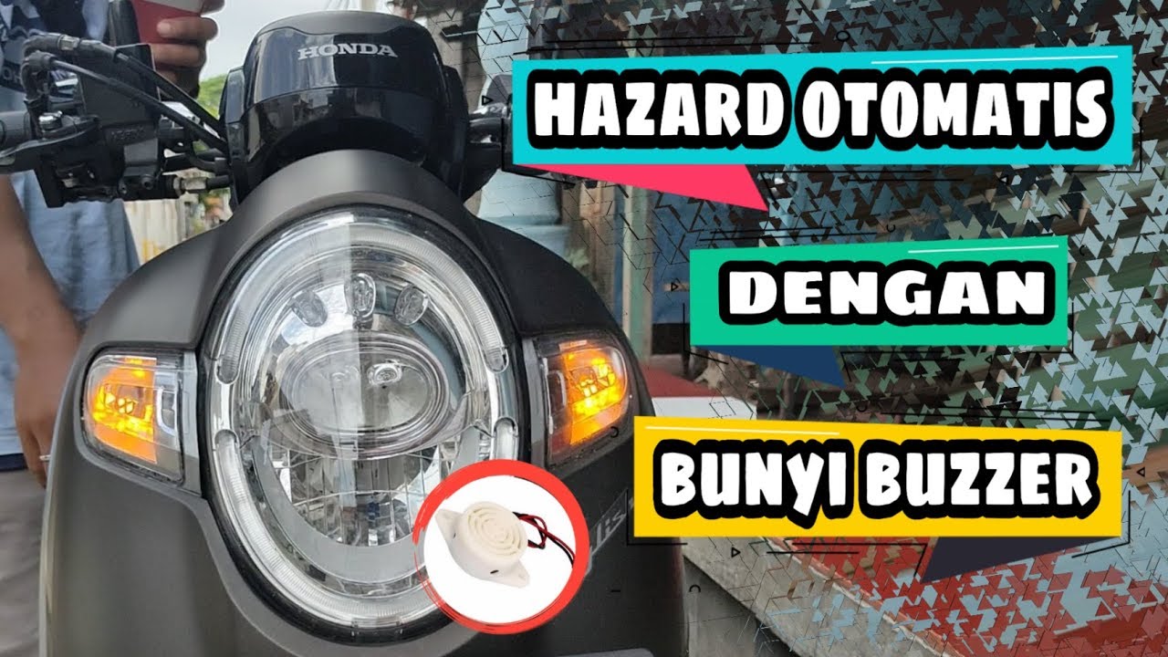 Cara buat mode hazard kedip otomatis disertai bunyi beep buzzer - YouTube