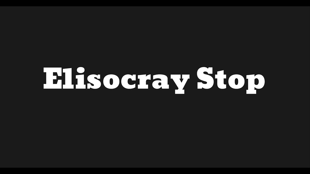 Elisocray must be stopped! - YouTube