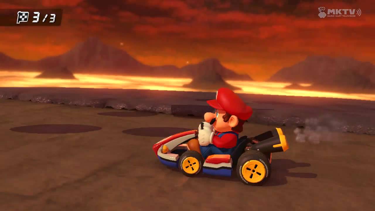 Wii U - Mario Kart 8 - (Wii) Grumble Volcano - YouTube