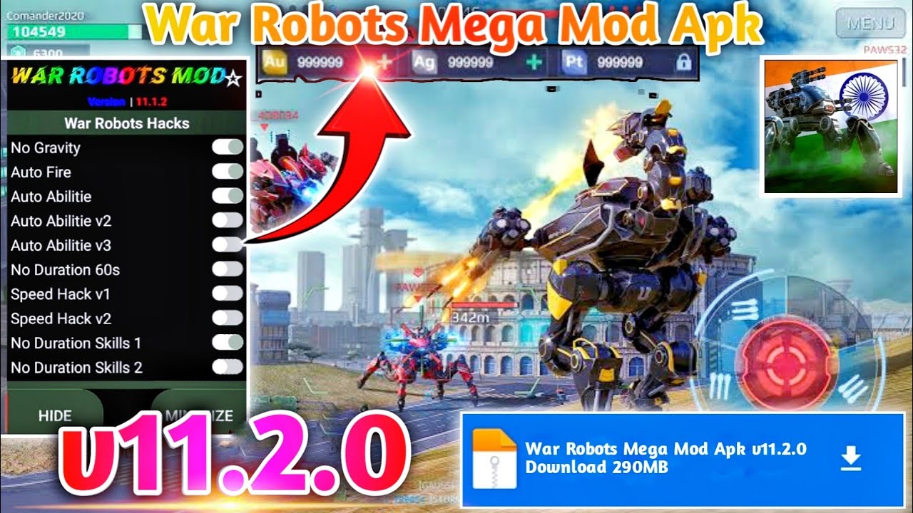 War Robots Mod Apk v11.2.0 | War Robots Multiplayer Battles Mega Mod ...