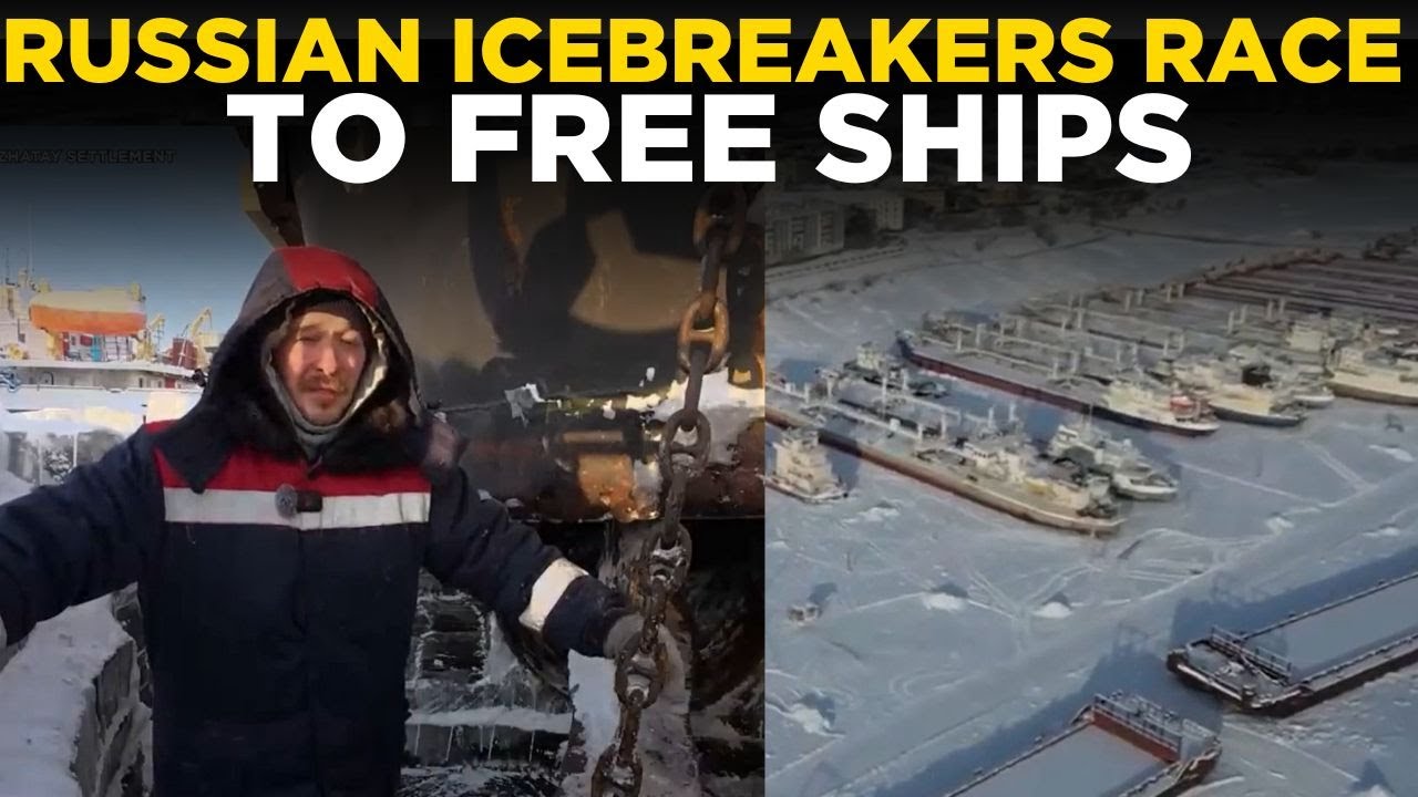 RUSSIAN ICE RESCUE LIVE | Icebreakers Battle -50°C Freeze to Free ...