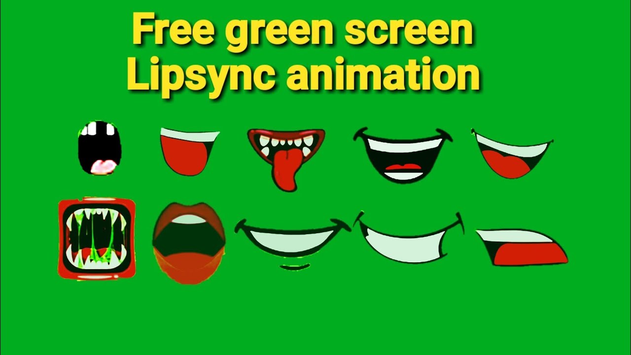 Green screen mouth/lip sync taking animation video - YouTube