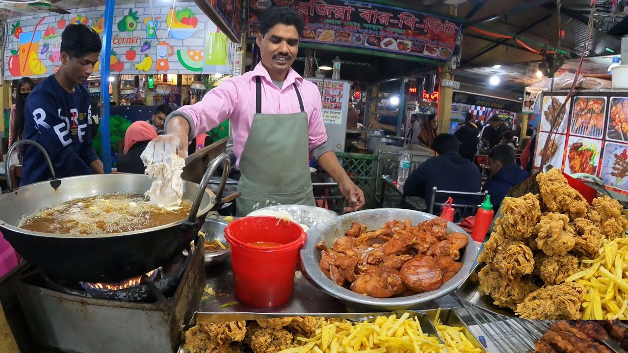 KFC style Fried Chicken Recipe! Spicy Crispy Chicken Fry! Tasty Food of ...