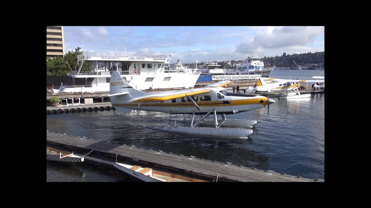 Rush hour at Kenmore Air Harbor Seaplane Base W55 at Seattle downtown ...