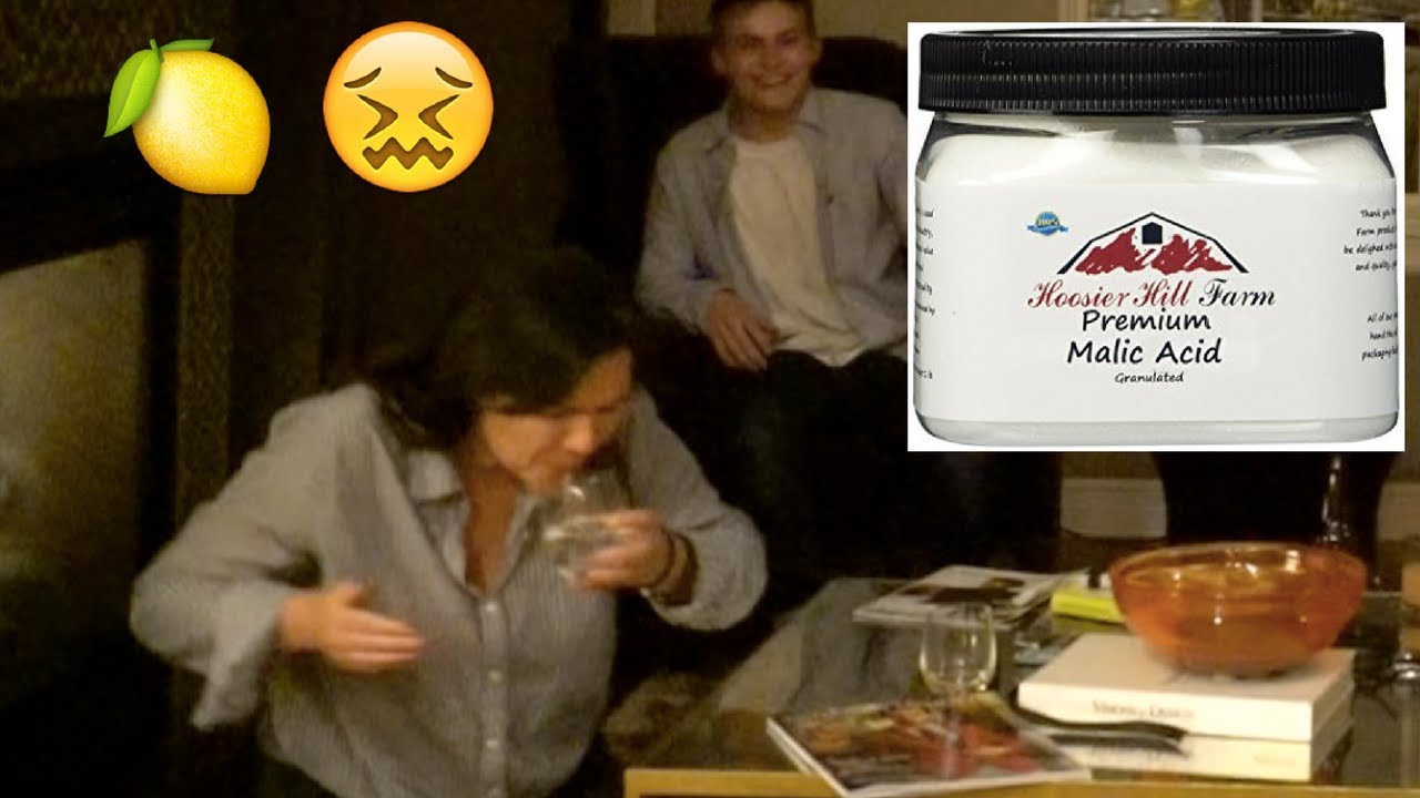 EXTREMELY SOUR MALIC ACID PRANK!!! - YouTube