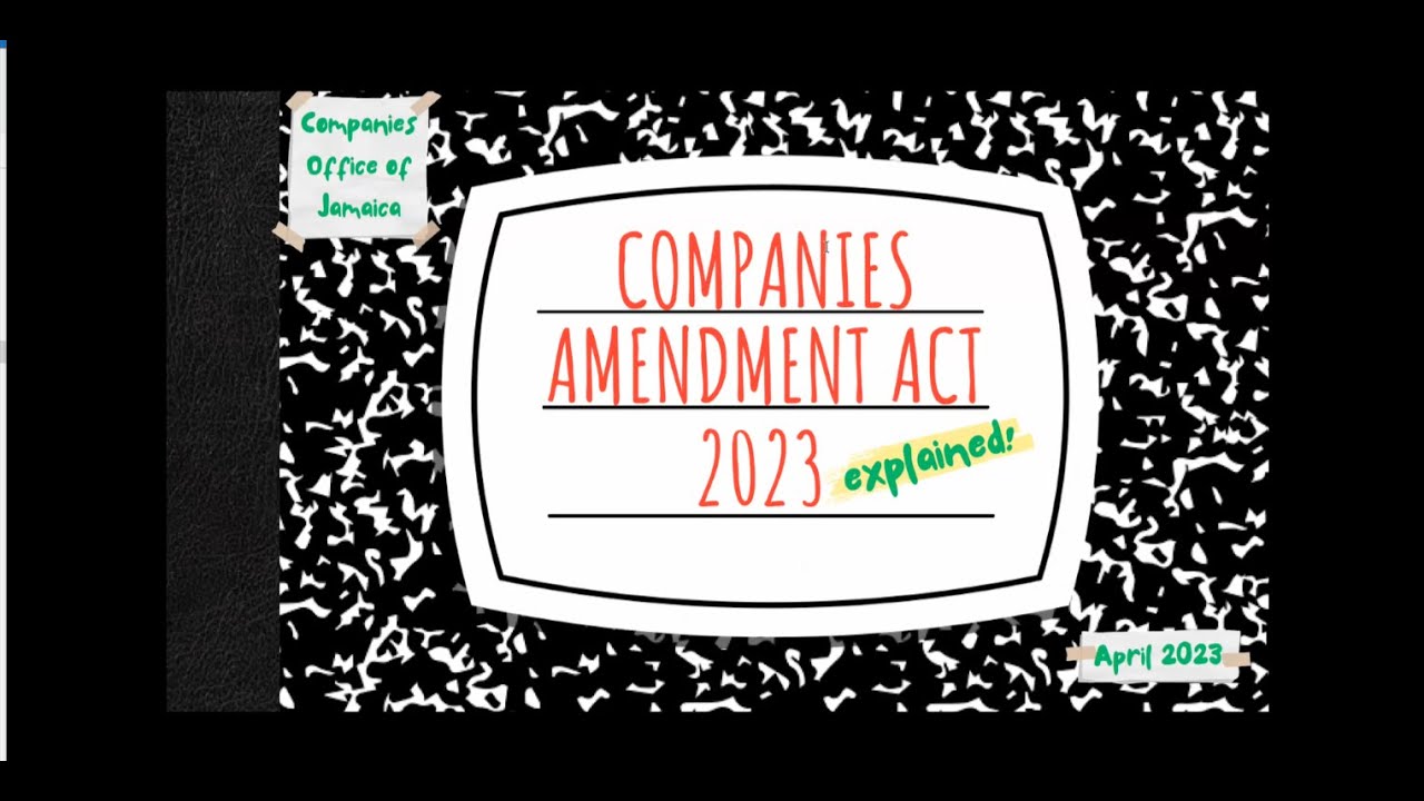 Presentation on the Companies (Amendment) Act 2023 - YouTube