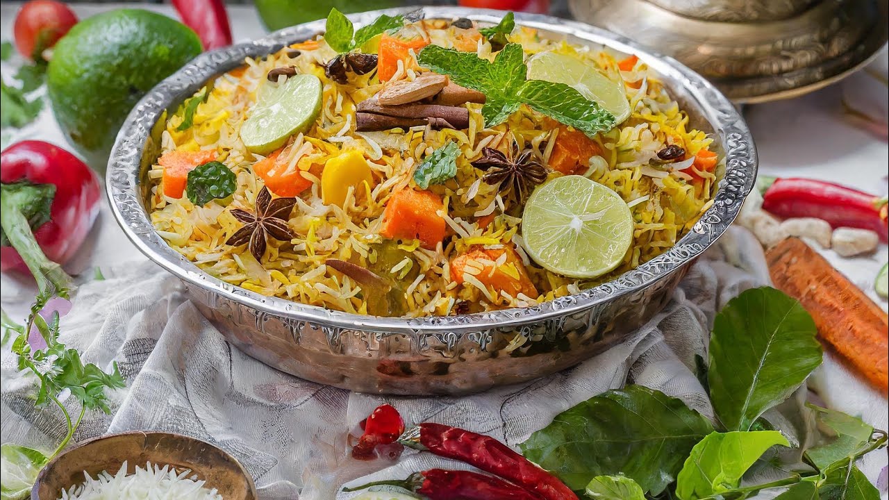 VEGETABLE BIRYANI / SABZI KI COLOURFUL BIRYANI - YouTube
