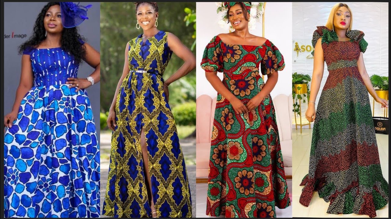 🆕️TRÈS BELLE TENUE AFRICAINE DE ROBE LONGUE MOYENNE 2024 WAX/PAGNE ...