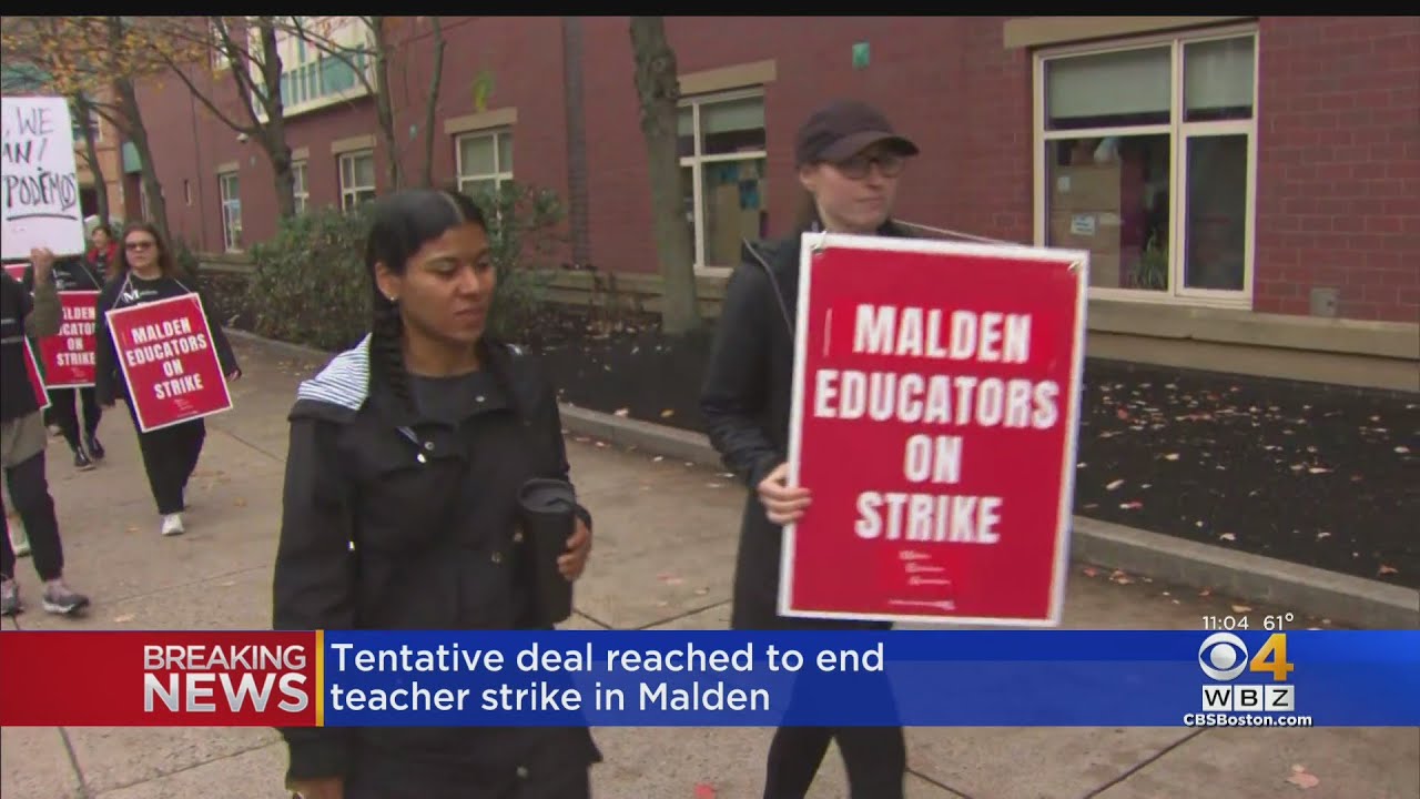 Tentative deal reached to end teachers strike in Malden - YouTube