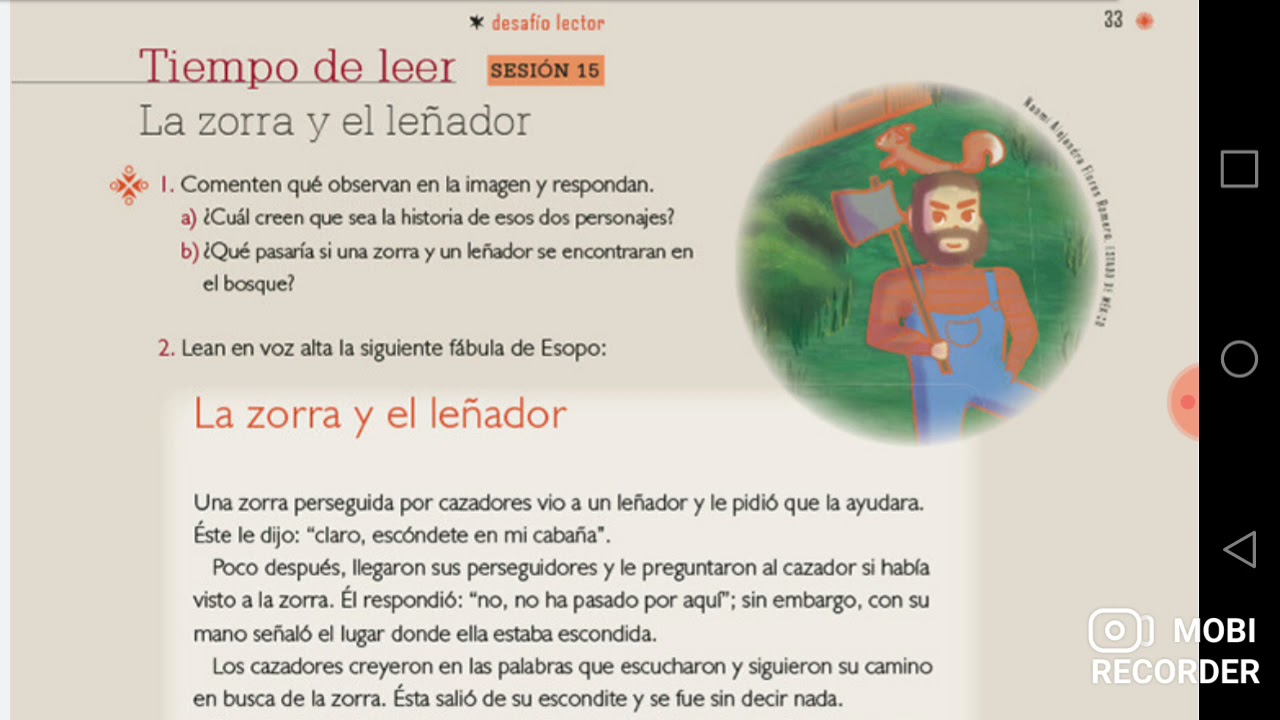 Sesión 15 tiempo de leer: fabula la zorra y el leñador, primaria tercer ...