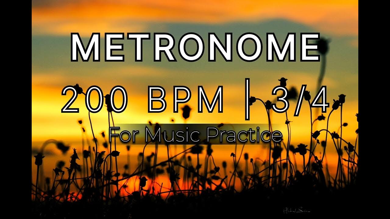 Metronome at 200 BPM | 3/4 Time Signature | Speed Training | Guitar, Drums, Piano & More - YouTube