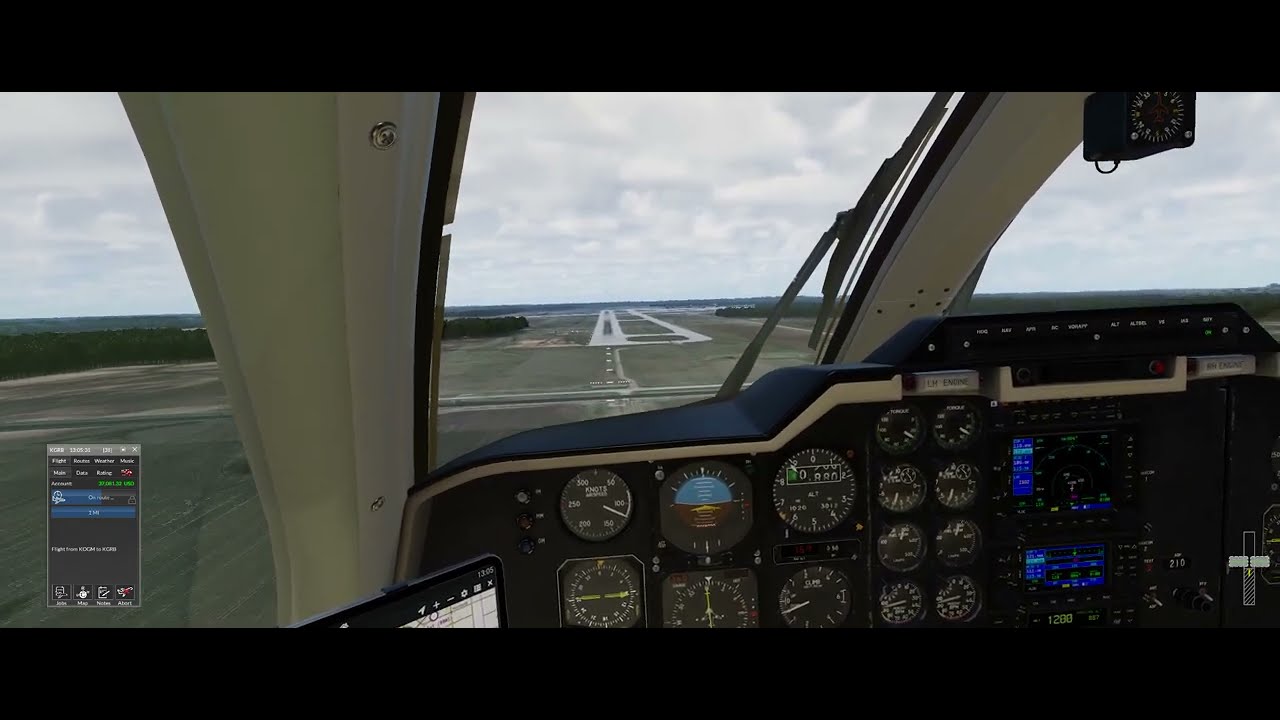 Landing at Cruise RPM in the Mu-2 | XP12 - YouTube
