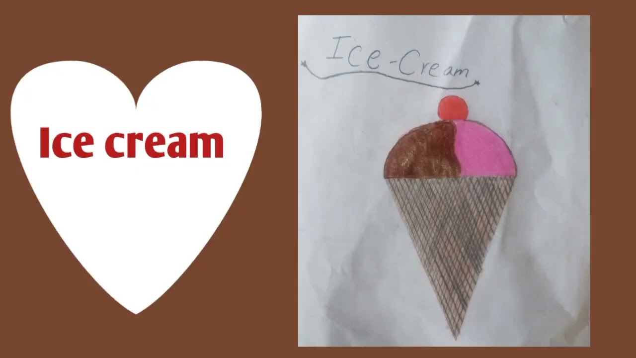 How to draw chocolate Ice cream - YouTube