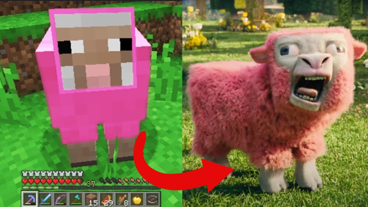 Minecraft IN REAL LIFE (A Minecraft Movie trailer meme) - YouTube