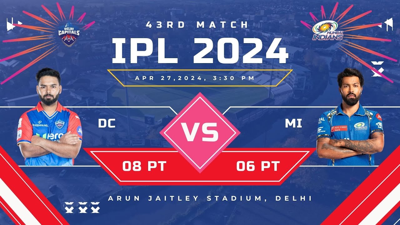 IPL 43 Match: DC vs MI Match Prediction, Pitch Report, Dream11 Team, MI ...