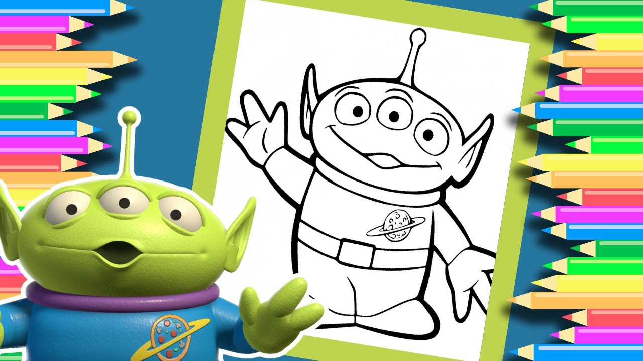 Squishy Alien from Disney Toy Story fun coloring page | Pizza Planet ...