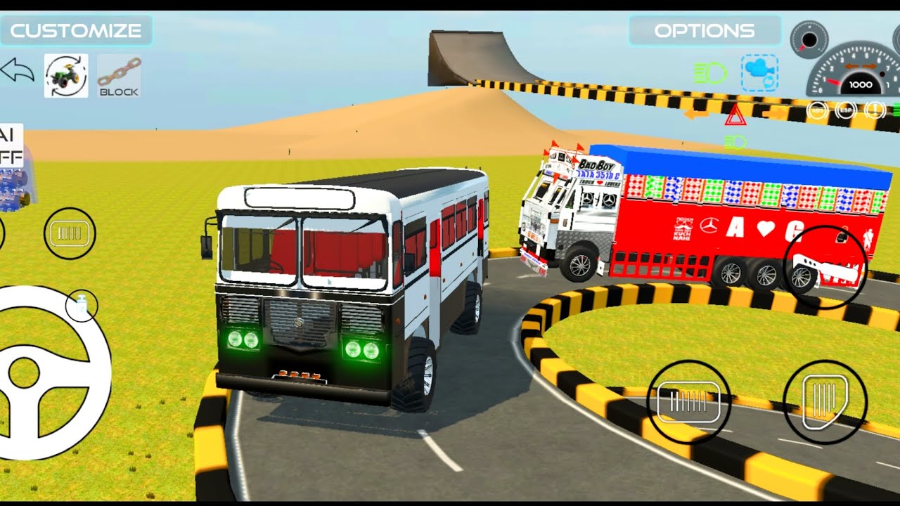 Drive big bus gadi and truck gadi to race game #bus #truck #game #truck ...