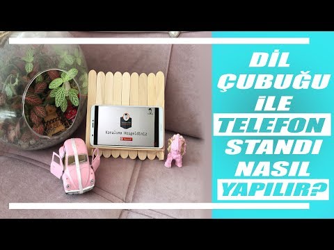 DİL ÇUBUĞU İLE TELEFON STANDI YAPIMI | KENDİN YAP TELEFON TUTUCU | DIY PHONE STAND