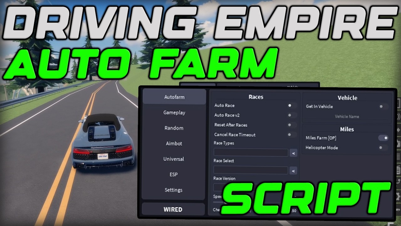 [🚗NEW VEHICLES] Driving Empire Script Gui Auto Farm, Auto Race & Max ...