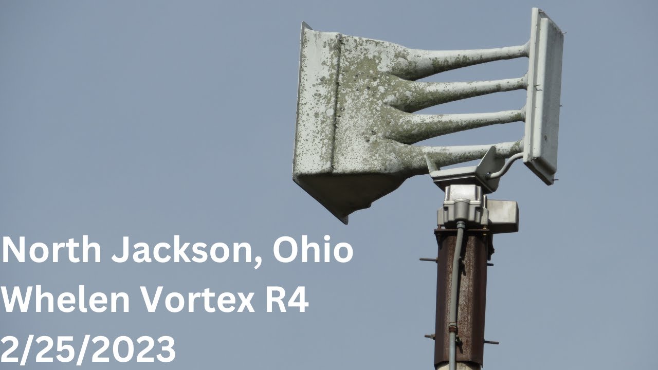North Jackson, Ohio - Whelen Vortex R4 Siren Test - 1 Minute Alert - 2 ...