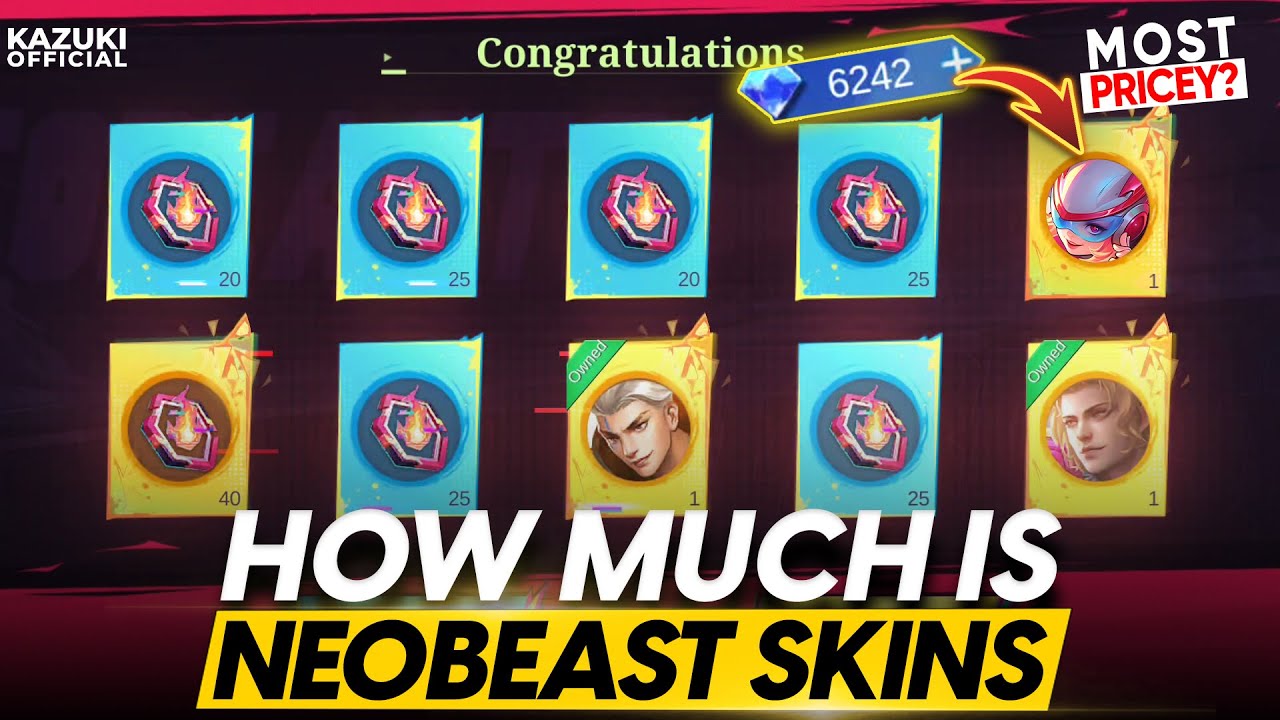 HOW MUCH DOES NEOBEAST SKINS COST | NEOBEAST EVENT DRAW | MUST WATCH ...