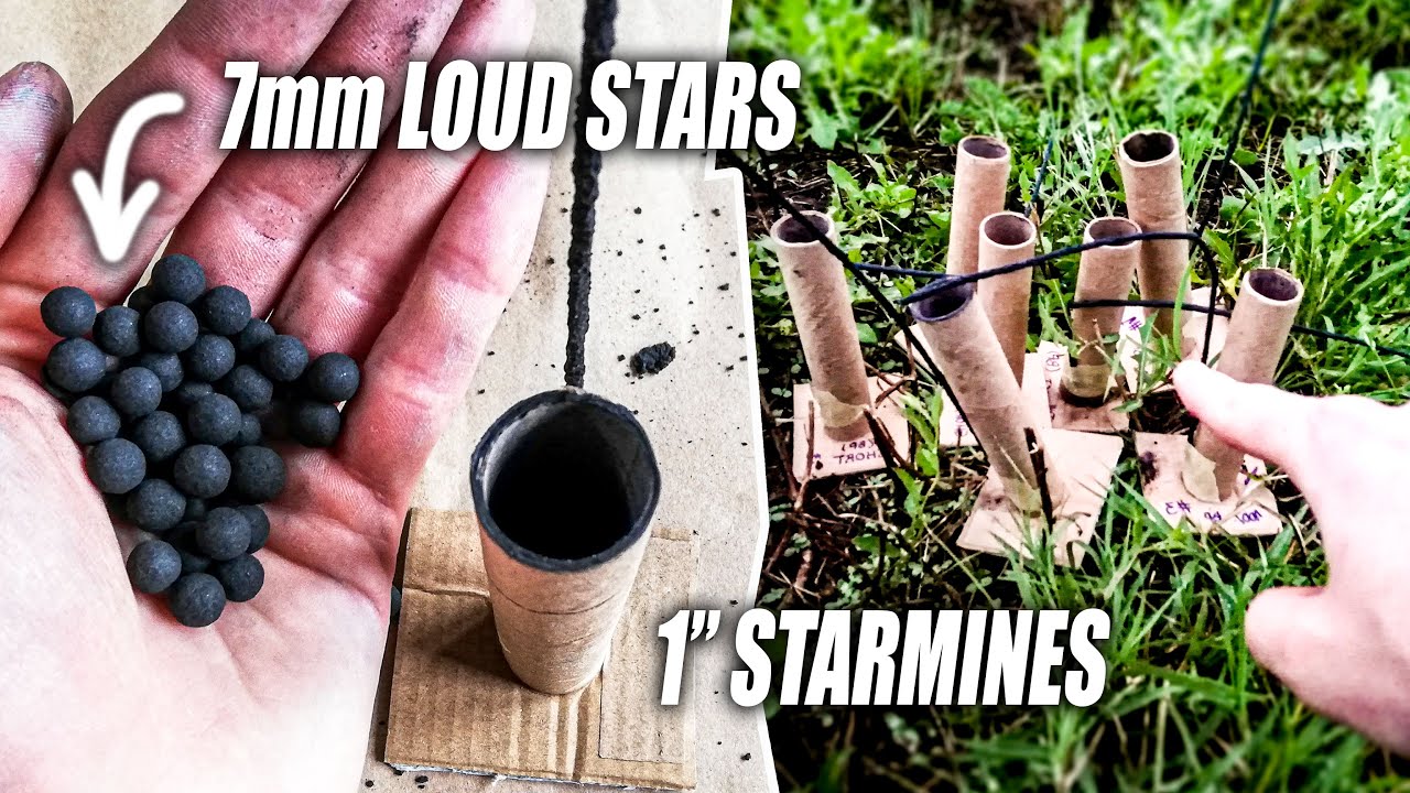 Making & Shooting Violent 1" Starmine Fireworks Before Thunderstorm ...