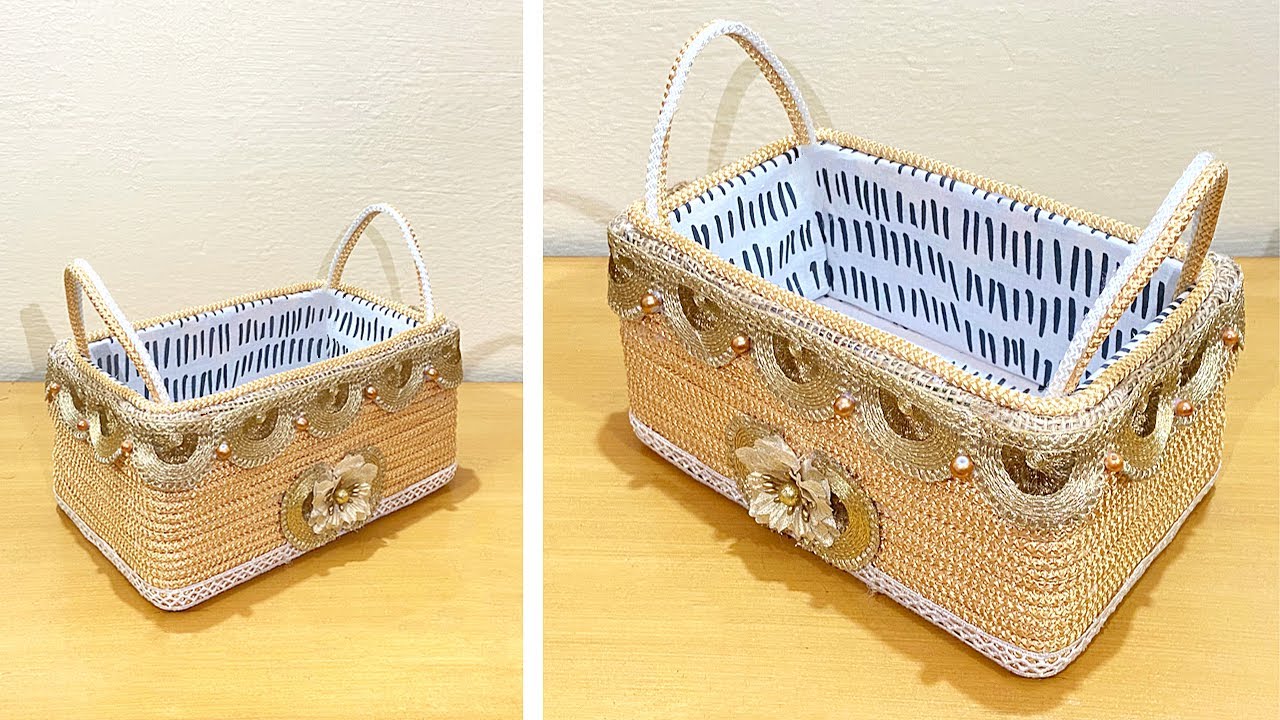 Beautiful and easy DIY handmade basket made from scratch / handmade ...
