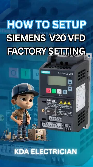 How to siemens V20 VFD factory setting | reset #error #automobile # ...