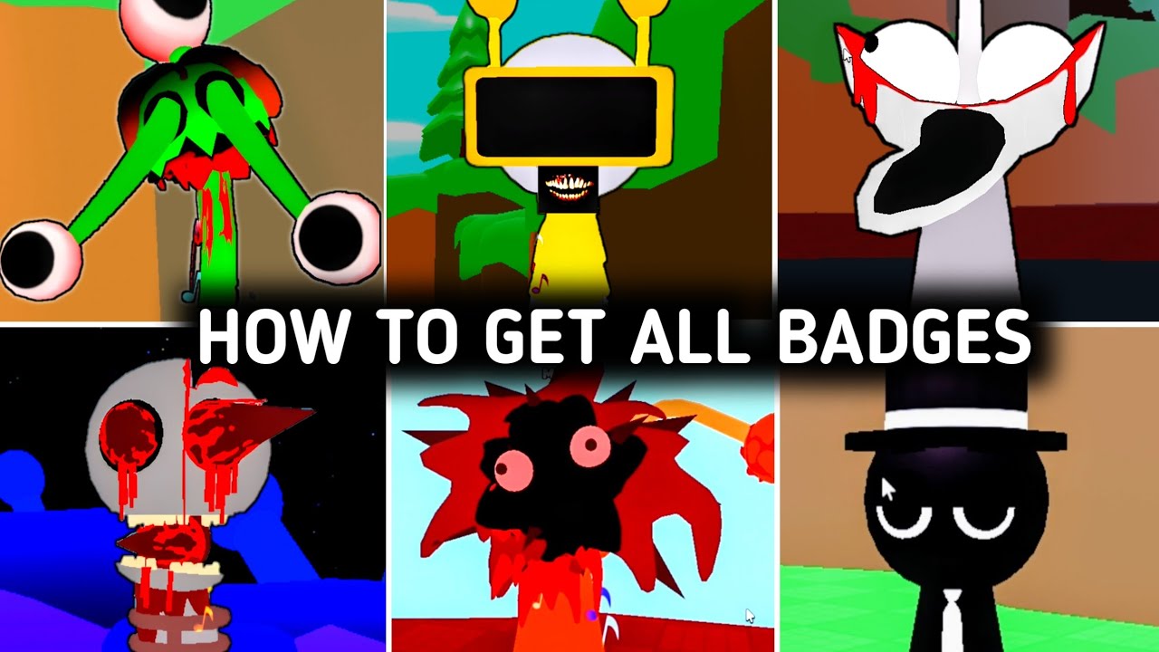 How To Get All 7 Badges In Sprunki Simulator 3D - PHASE 3 ANIMATED ...