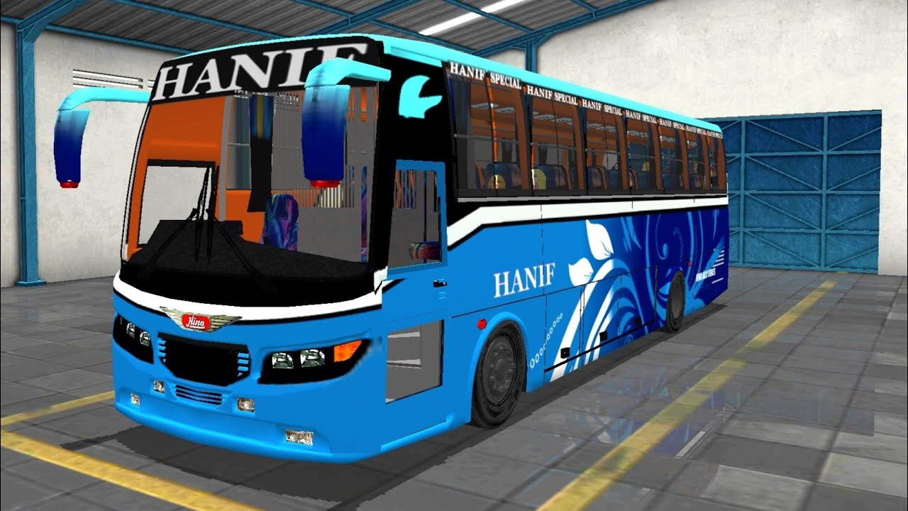 BUSSID || HINO 1J V4 Bus Mod || HANIF Bus Skin || Mods 98 Games. - YouTube