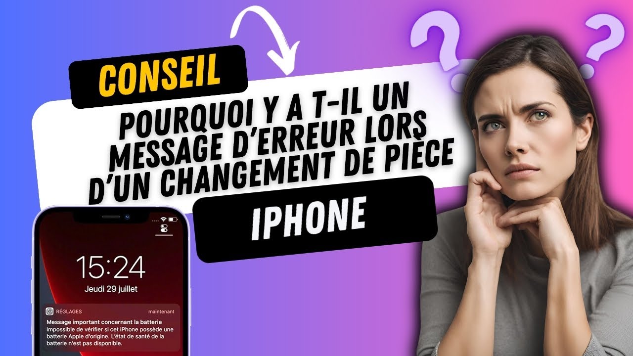 iPhone - Pourquoi y a t-il un message d'erreur lors d'un changement de pièce ? - YouTube