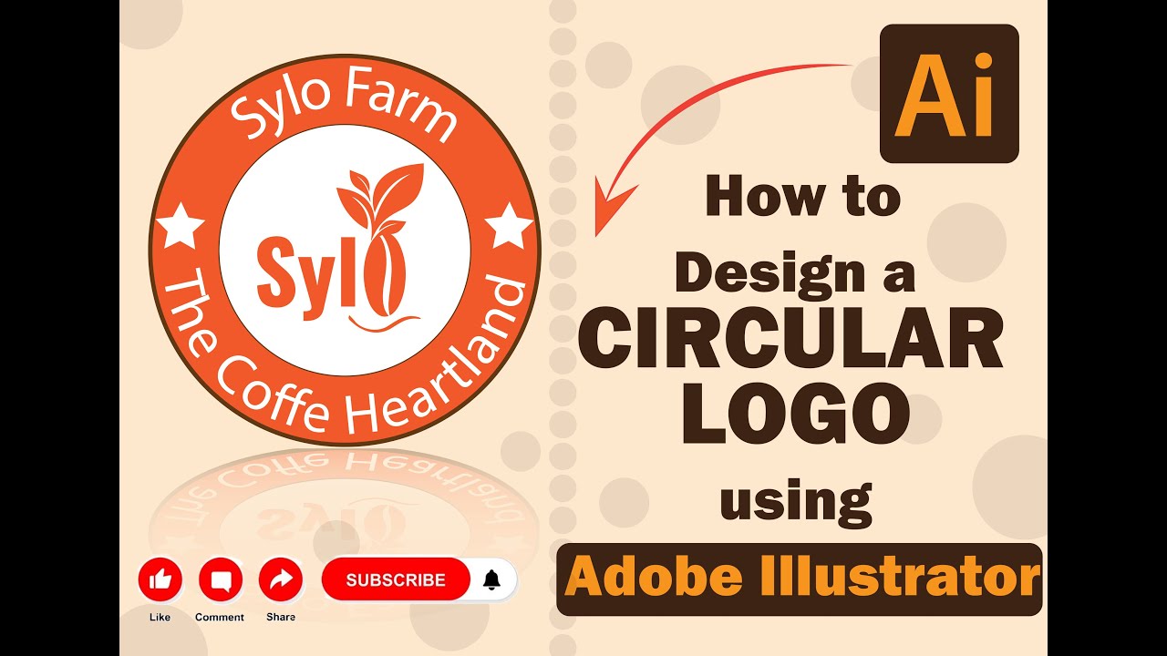 ADOBE ILLUSTRATOR TUTORIAL HOW TO DESIGN A CIRCULAR LOGO - YouTube