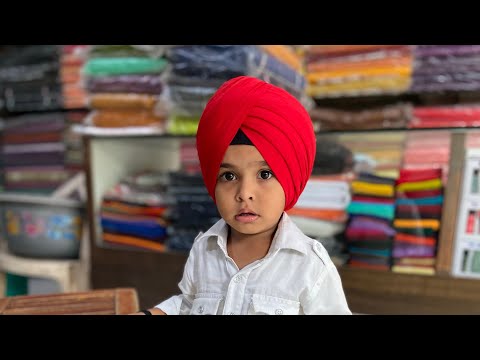 Cute baby turban tying