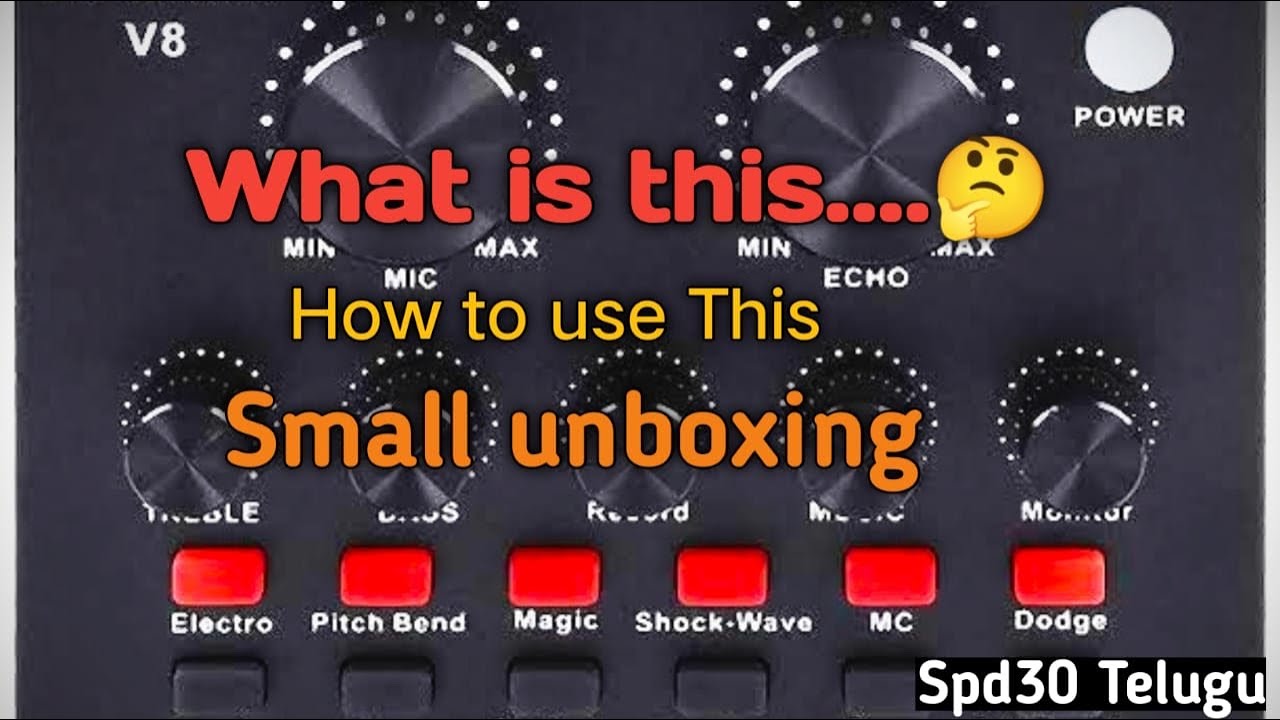 How to use V8 Sound Card || Unboxing || Complete Set Up & Sound Test ...