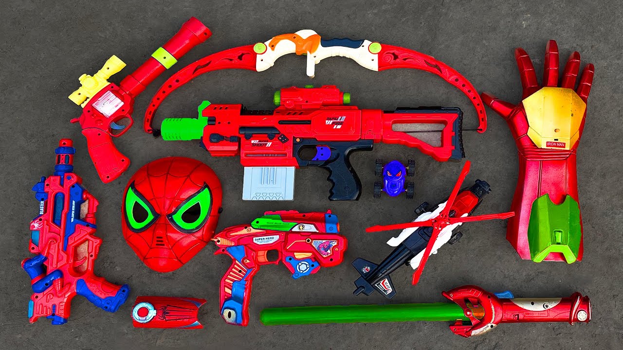 Collecting 7 Spider-Man, Assault Rifle 3D Light realistic scar gun ...