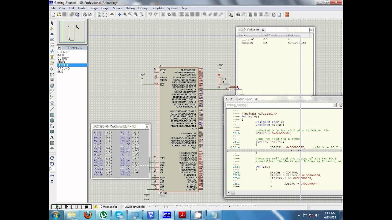 GPIO Pins of ARM-7 LPC2138 Tutorial - YouTube