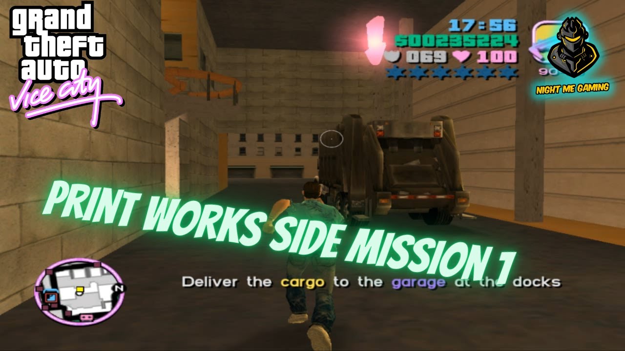 GTA Vice City VCBMP | Print Work Mission 1(Delivering truck in garage ...
