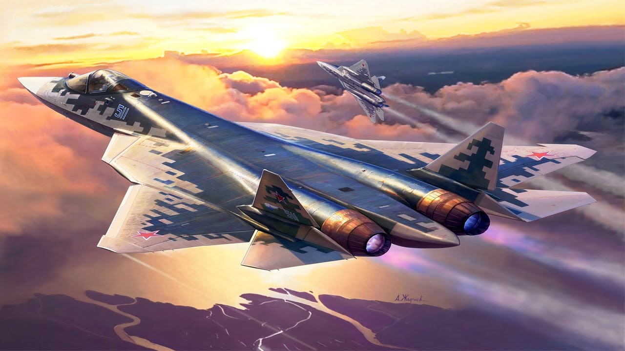SU-57 Stealth Jet In Action - YouTube