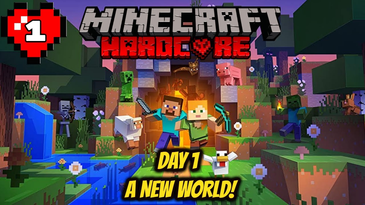 CAN I SURVIVE MINECRAFT HARDCORE!? (Days 1-1,000) *Ep 1* 🔴(LIVE)🔴 - YouTube