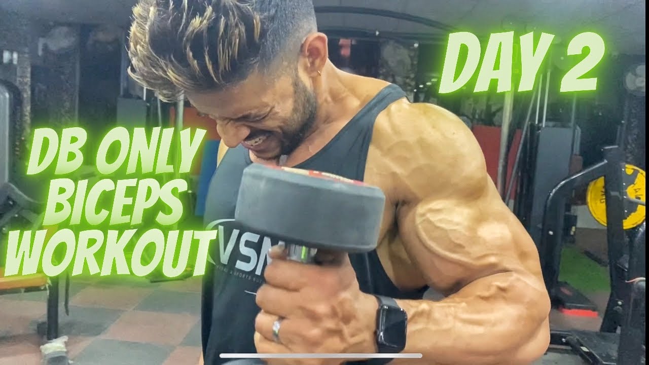 DUMBBELL ONLY HOME BICEPS WORKOUT I DAY 2 I RAHUL FITNESS - YouTube