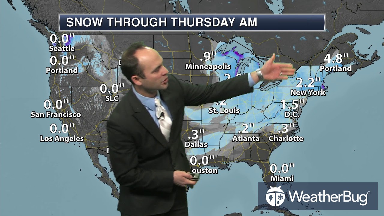 WeatherBug's National Weather Outlook Jan 15, 2018 - YouTube