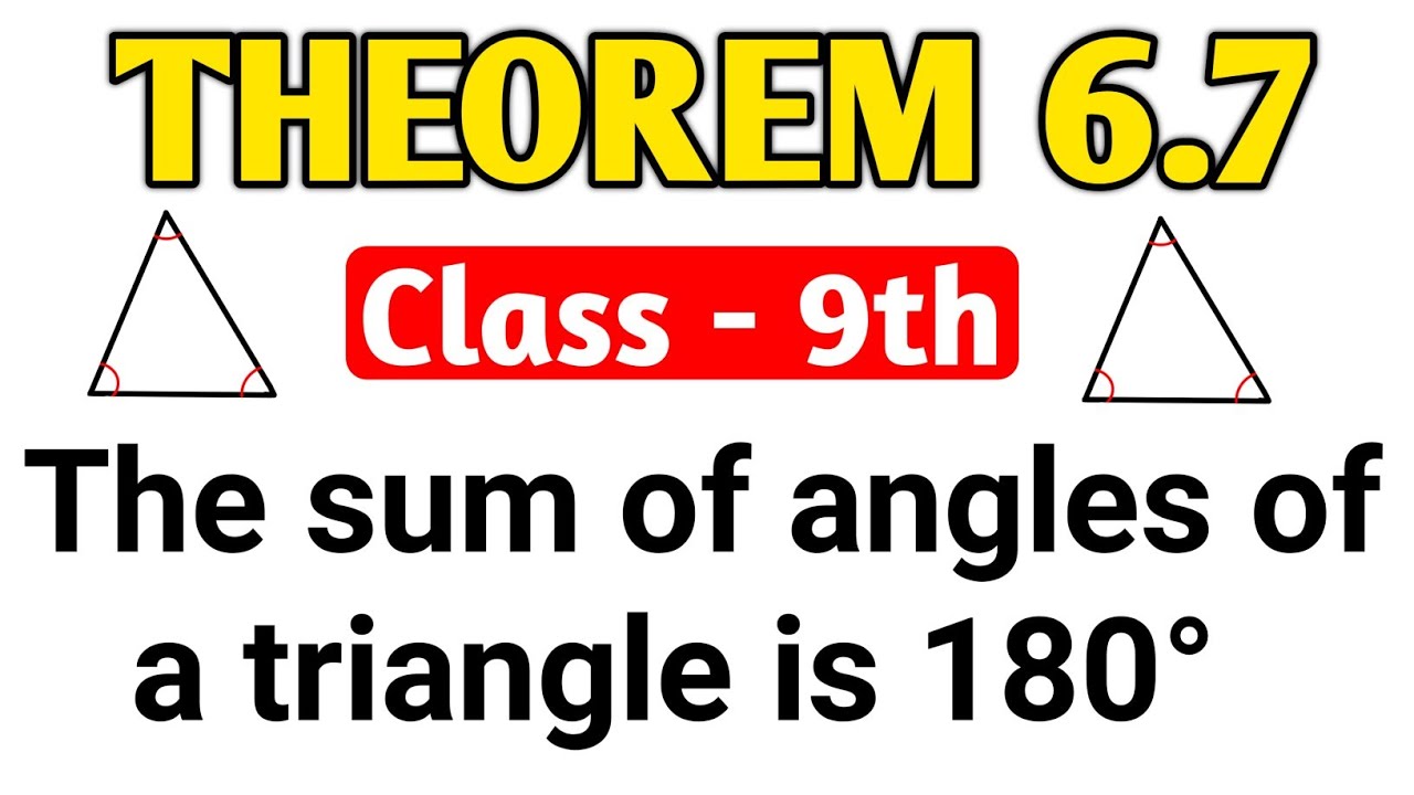 The Sum Of The Angles Of A Triangle Is 180° | The Sum Of The Angles Of ...