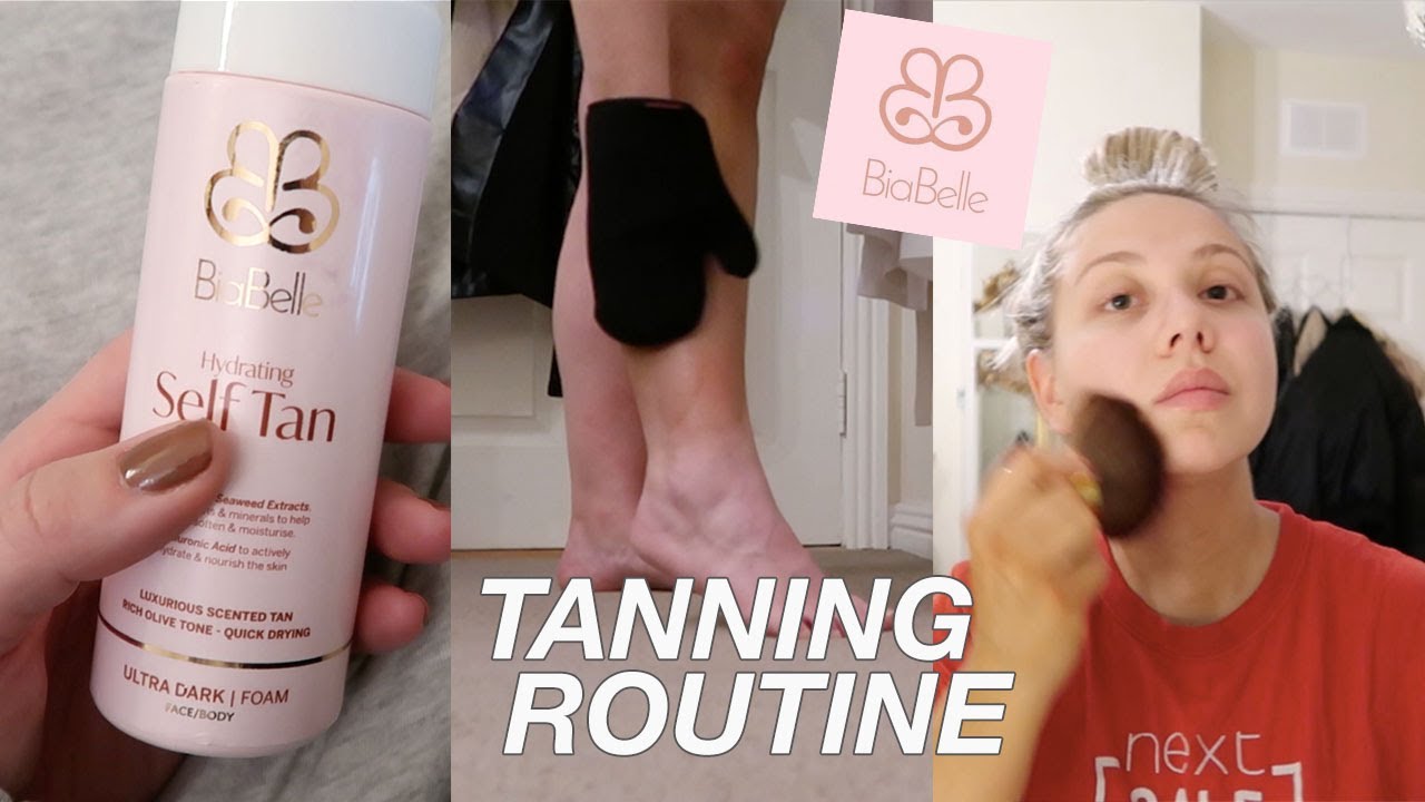TRYING BIABELLE ULTRA DARK MOUSSE | Tanning routine, getting my hair ...