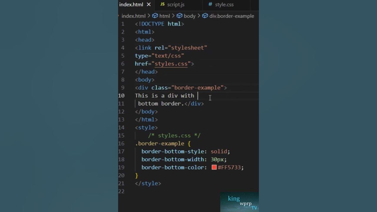 Css Border Bottom Color Tag Css Css3 Csstutorials Html Htmlacademy Webdevelopment Java